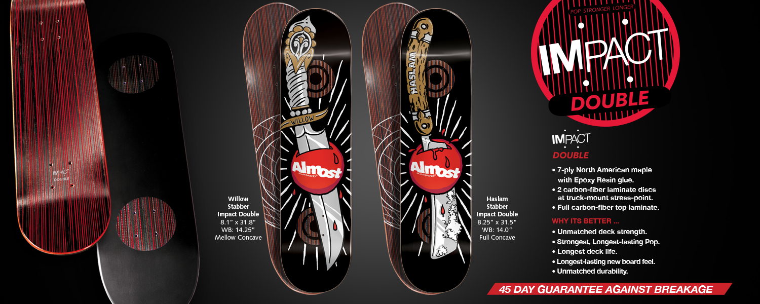 Skateboard deck technologies by Almost
